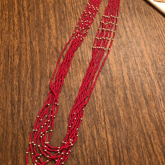 Charlotte Russe | Jewelry | Multilayer Necklace Red | Poshmark